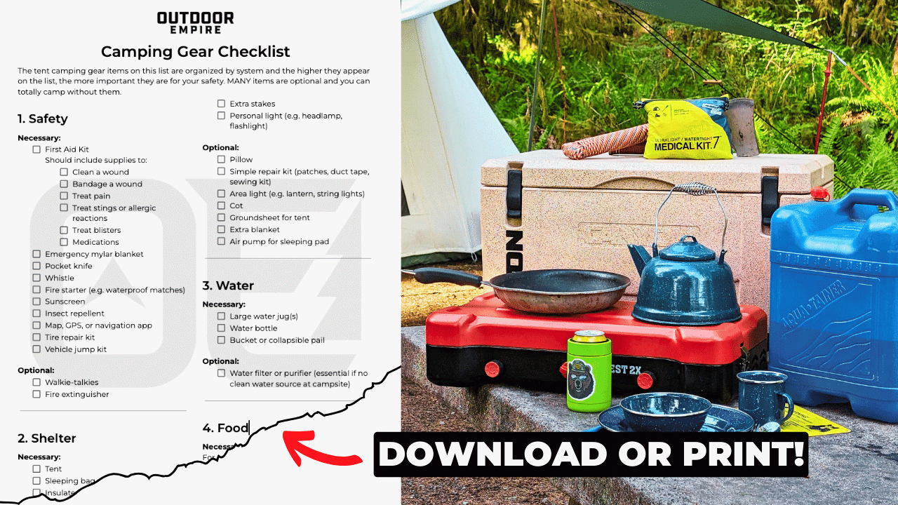 FREE Camping Gear Checklist for Print or Download